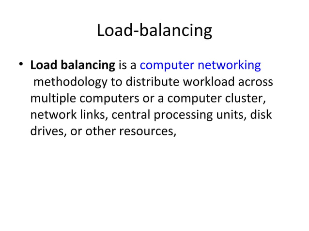 Load balancing | PPT
