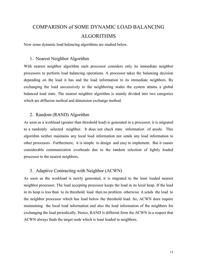 Load balancing in Distributed Systems | DOCX