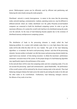 Load balancing in Distributed Systems | DOCX