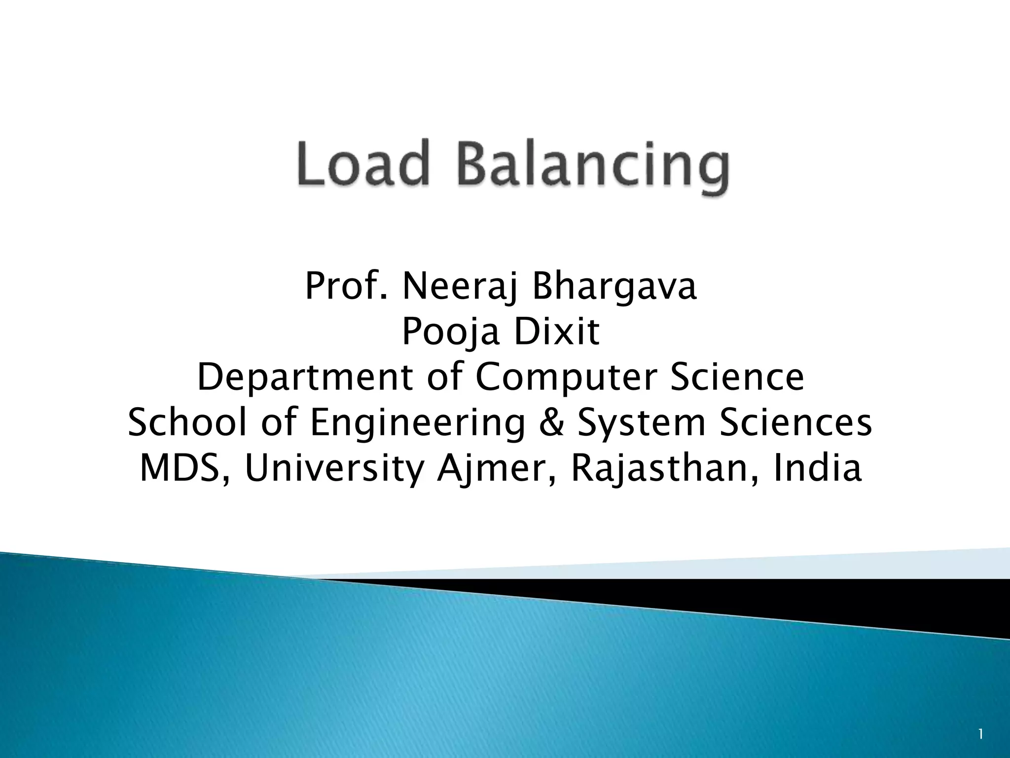 Load balancing | PPTX | Computer Networking | Computing