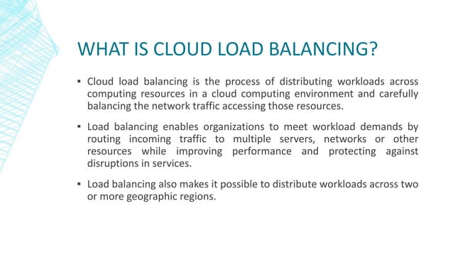 Load balancing in cloud computing.pptx | Cloud Computing | Internet