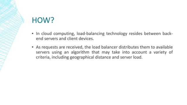 Load balancing in cloud computing.pptx | Cloud Computing | Internet