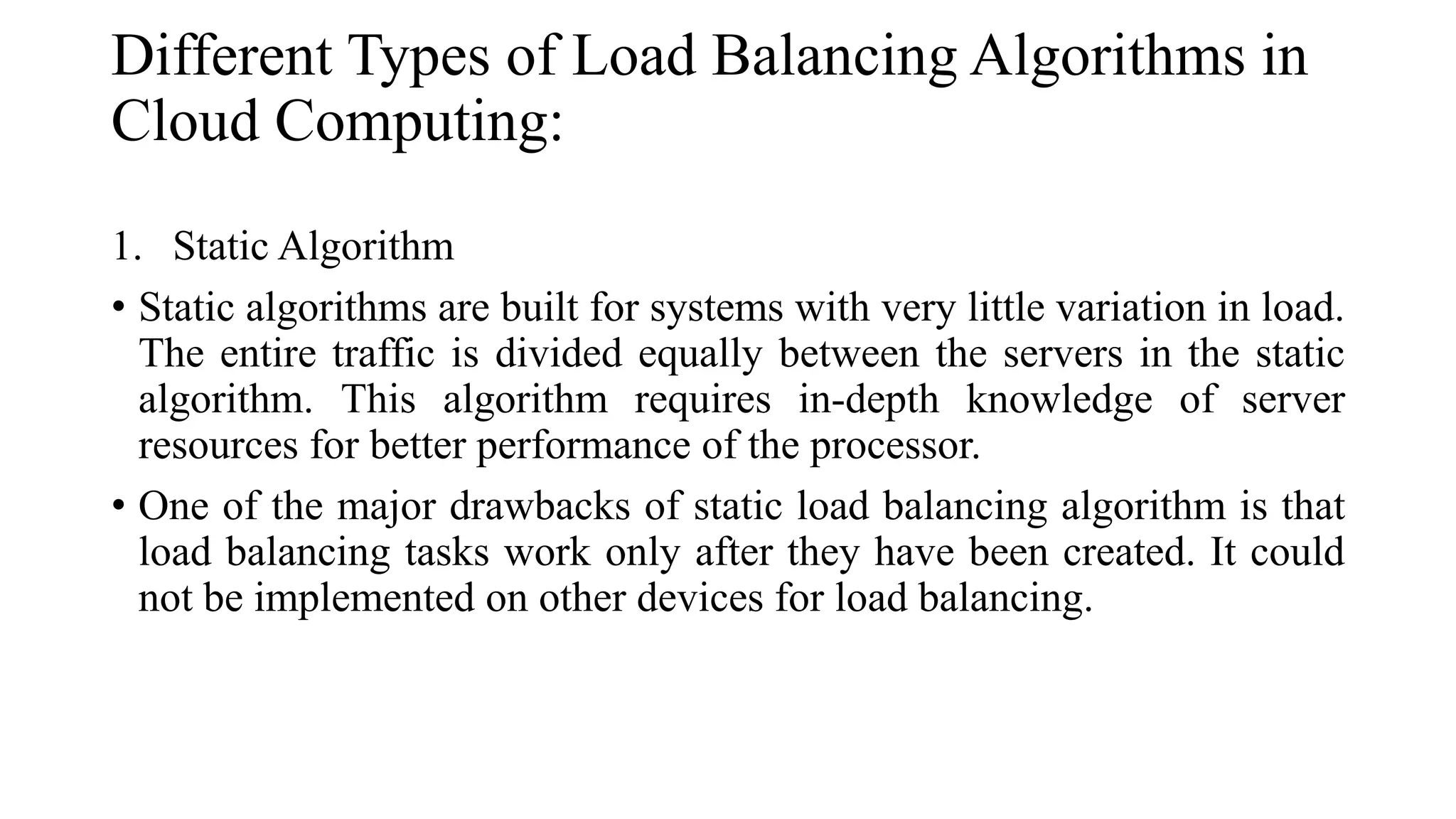 Load Balancing In Cloud Computing Pptx