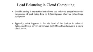 Load Balancing in Cloud Computing.pptx | Cloud Computing | Internet