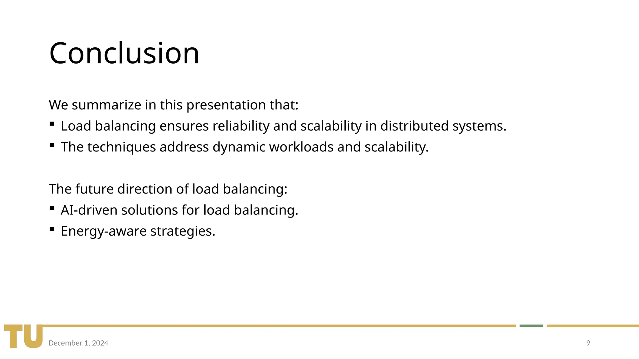 Distributed Systems: Load Balancing Techniques | PPTX