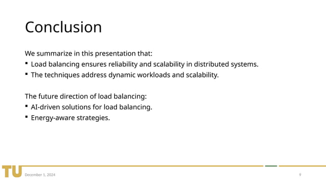 Distributed Systems: Load Balancing Techniques | PPTX