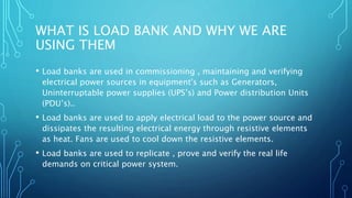 Load banks | PPTX