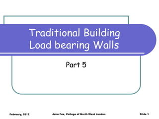 Load bearing elements part5 | PPTX