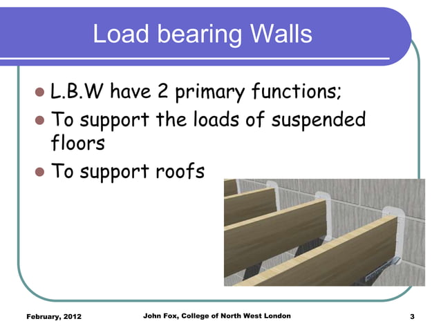 Load bearing elements part5 | PPT | Free Download
