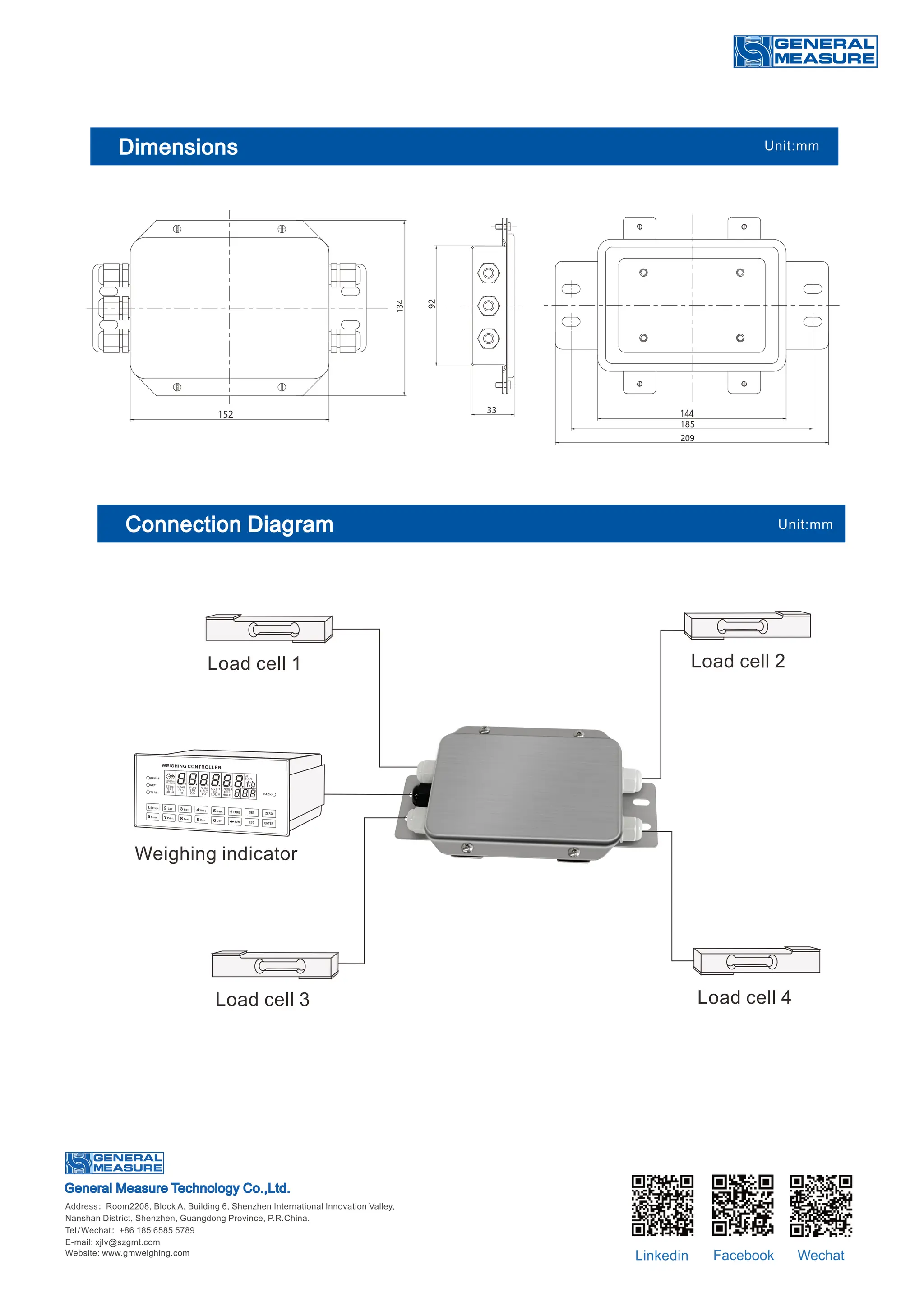Four-wire Load Cell Junction Box GM-JX-M.pdf | Science