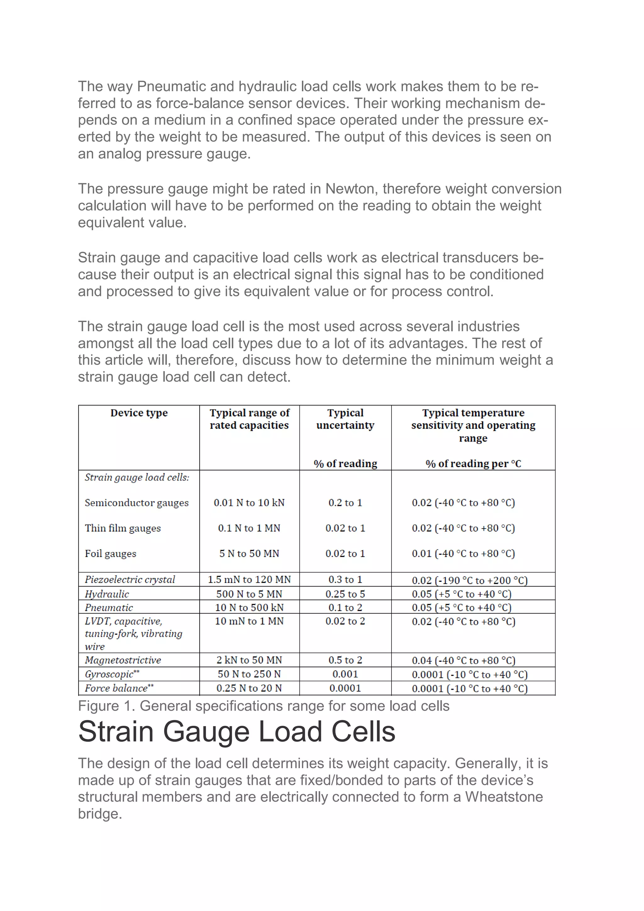What is a Load Cells Minimum Weight? | PDF | Physics | Science