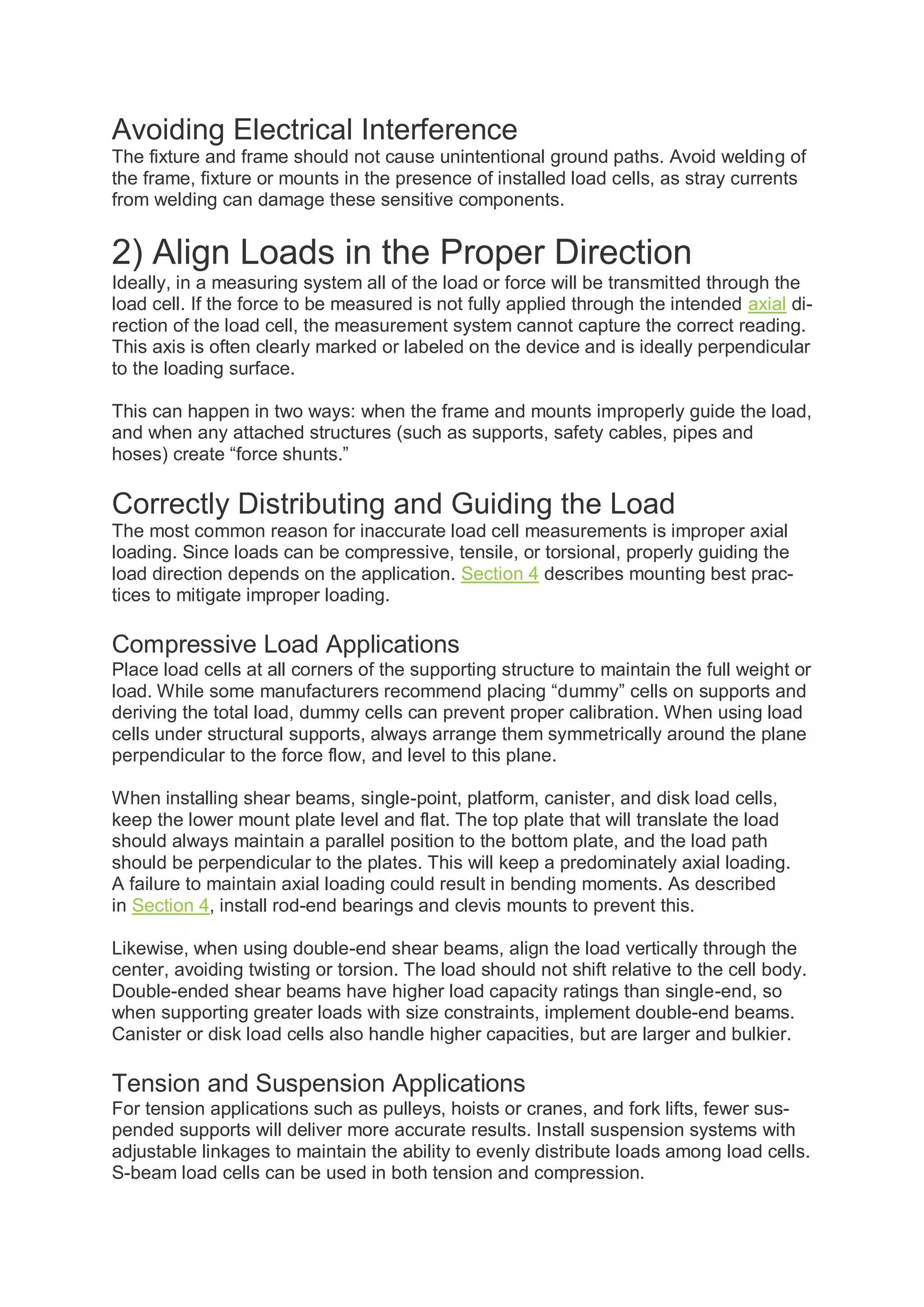 Load Cell Mounting and Installation Best Practices | PDF