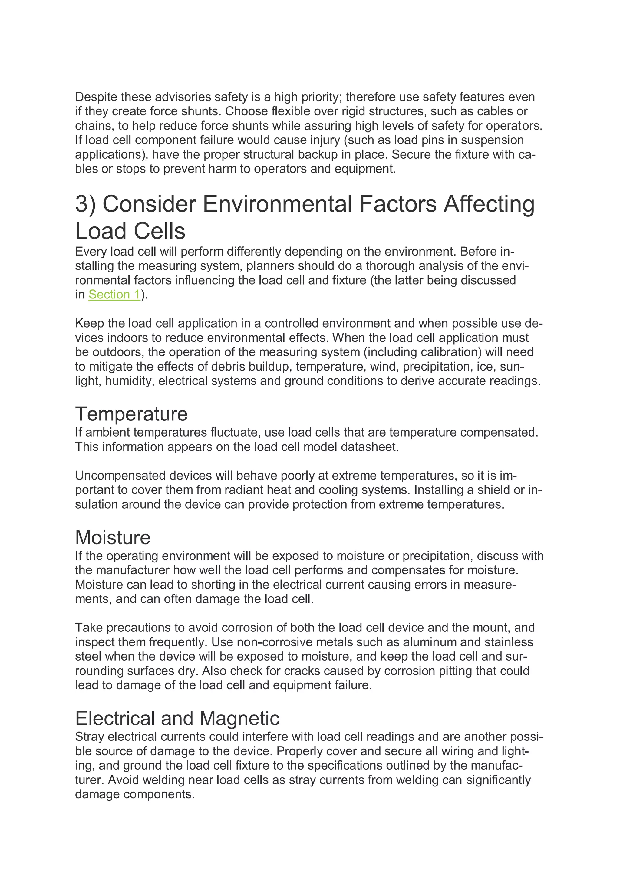 Load Cell Mounting and Installation Best Practices | PDF