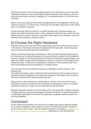 Load Cell Mounting and Installation Best Practices | PDF