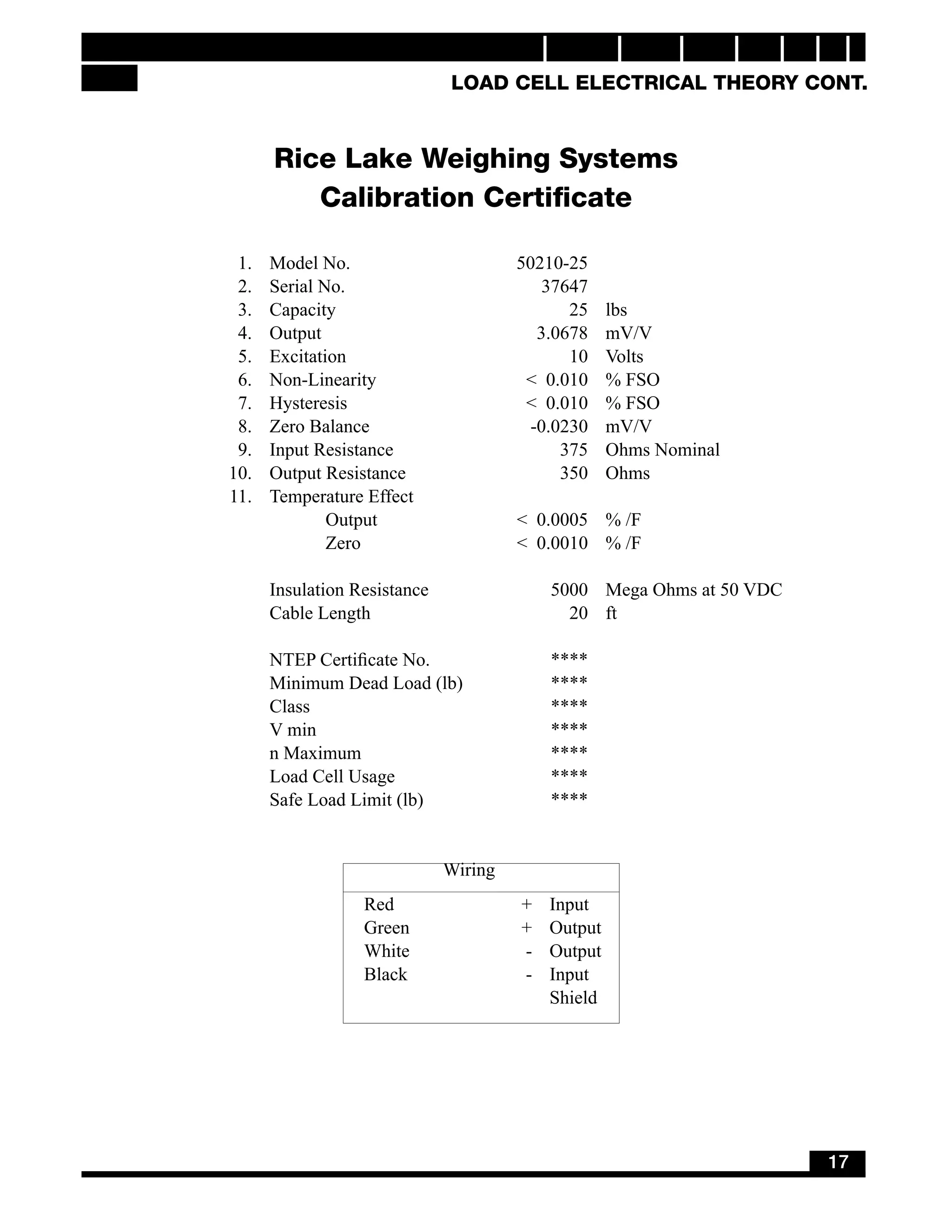 Loadcell Troubleshooting Pdf