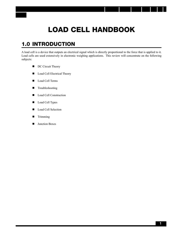 Loadcell troubleshooting | PDF