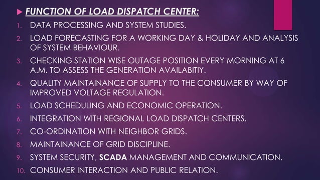 Load dispatch center | PPTX | Logistics | Business