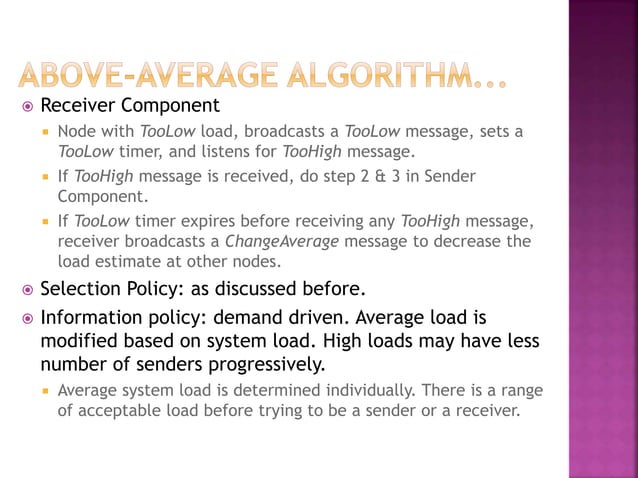 Types Of Load Distributing Algorithm In Distributed System Ppt