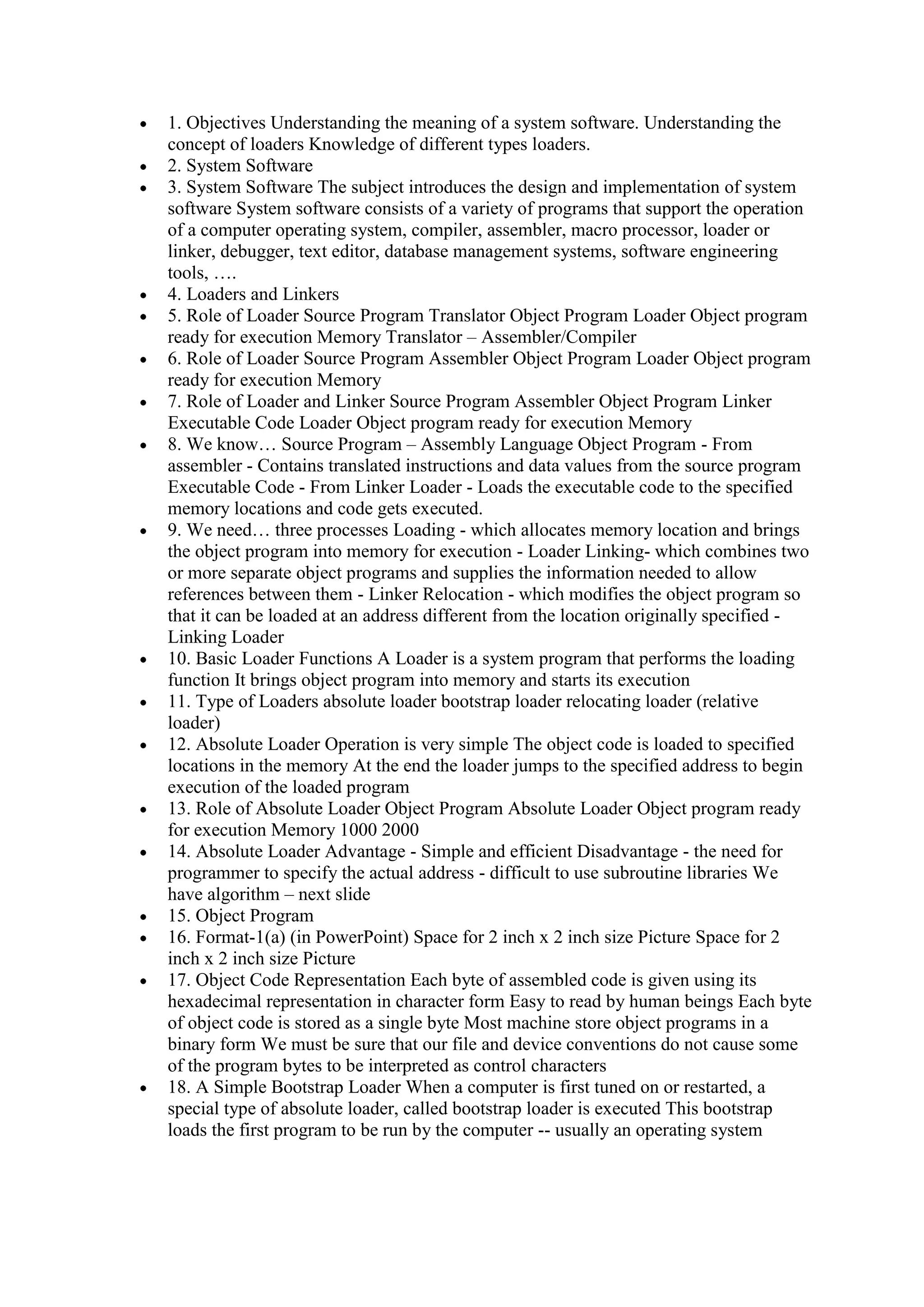 Loaders | DOCX | Operating Systems | Computer Software and Applications