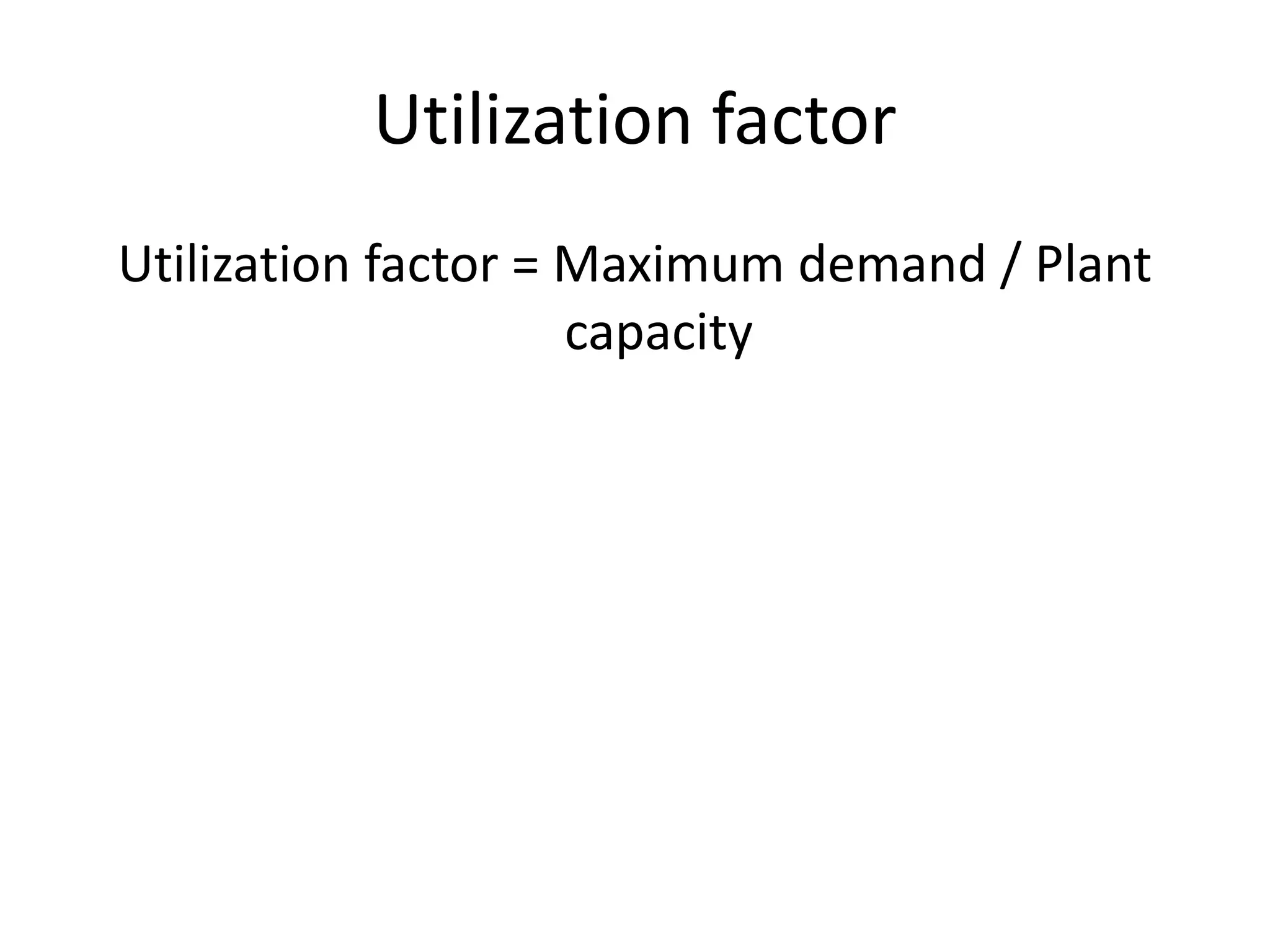 Load factor and demand factor | PPTX