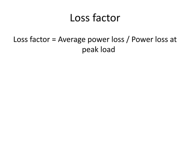 Load factor and demand factor | PPTX