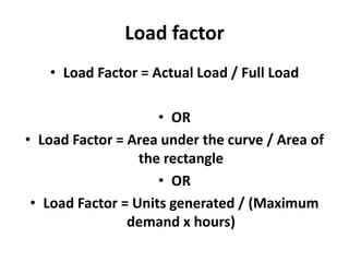 Load factor and demand factor | PPTX