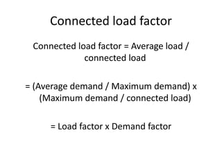 Load factor and demand factor | PPTX