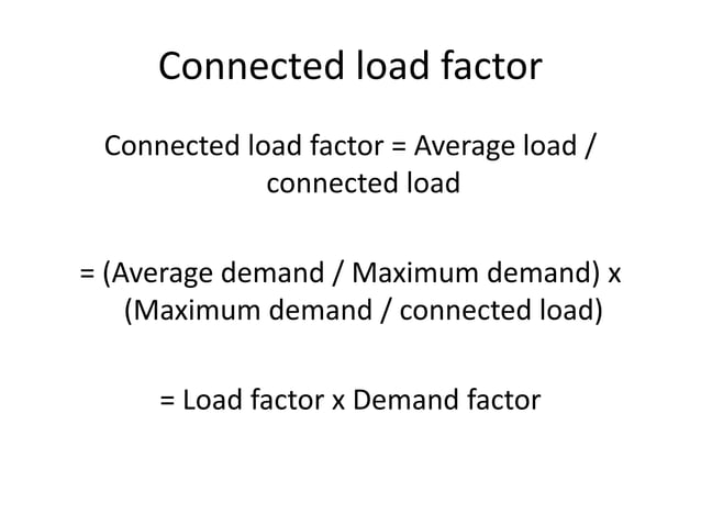 Load factor and demand factor | PPTX