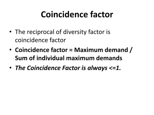 Load factor and demand factor | PPTX
