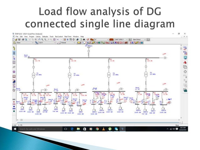 Load flow analysis of 132 kv substation using etap | PPTX