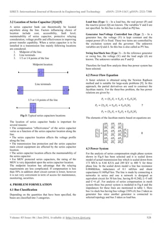 Load flow analysis of transmission network with series compensation | PDF