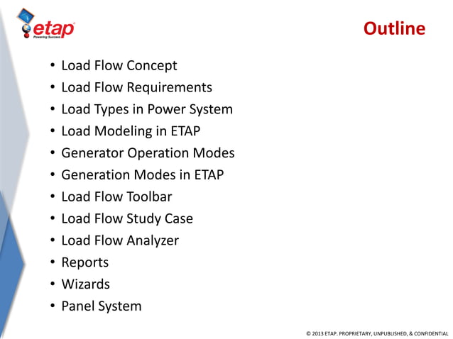ETAP - Load flow and panel rev2014-1 | PDF