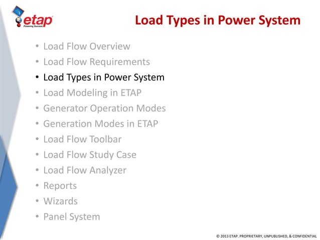 ETAP - Load flow and panel rev2014-1 | PDF
