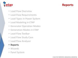 ETAP - Load flow and panel rev2014-1 | PDF