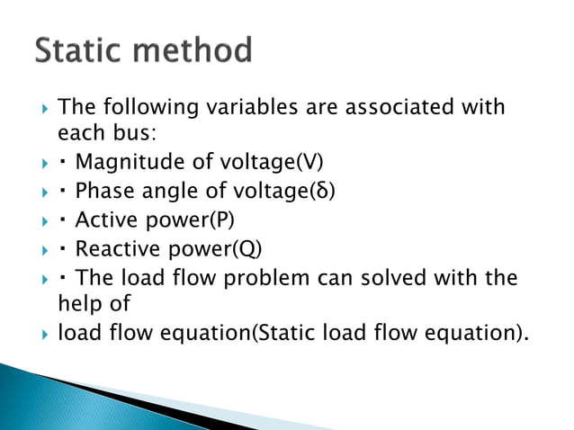 Load flow study | PPTX