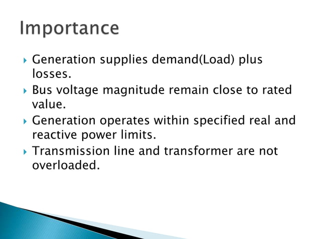 Load flow study | PPTX