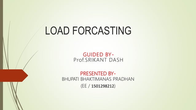 Electrical Load forcasting | PPTX | Home Appliances | Home & Garden