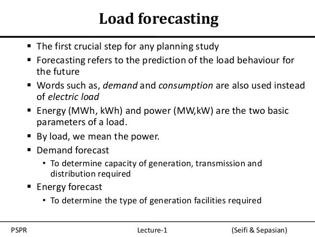 Load forecasting