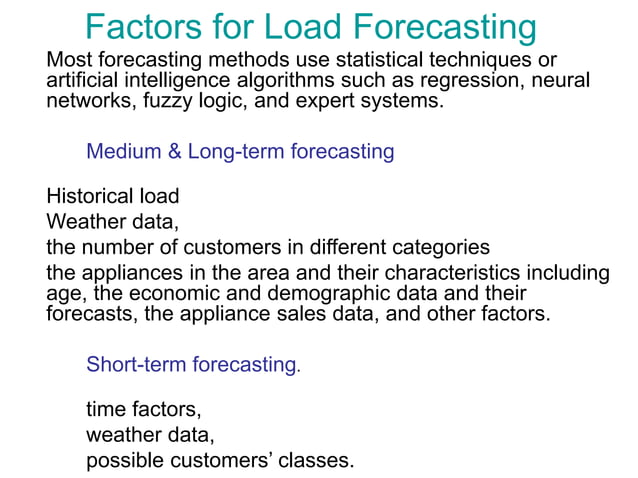 LOAD FORECASTING.ppt | Gas and Electric | Home Utilities