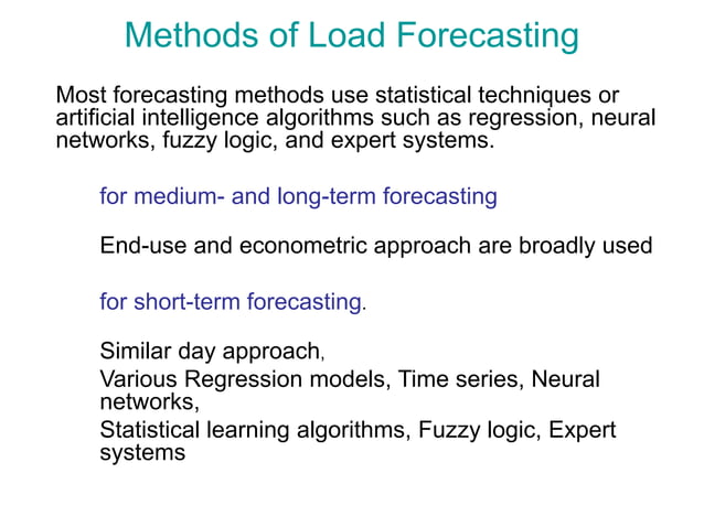 LOAD FORECASTING.ppt | Gas and Electric | Home Utilities