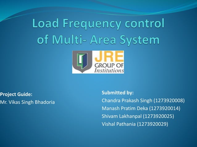 Load Frequency Control of Two Area System | PPTX