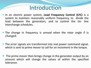 Load Frequency Control of Two Area System | PPTX