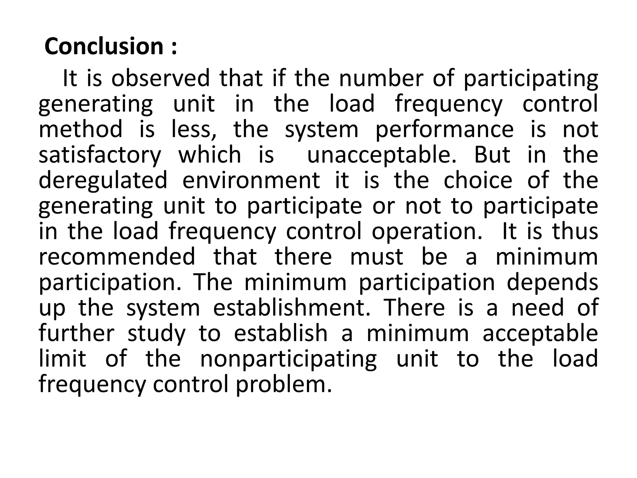 Load frequency control in a deregulated power system | PPT