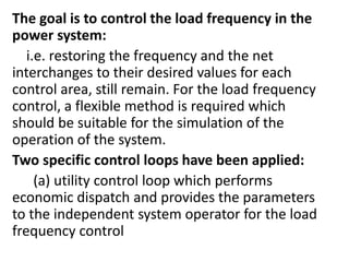 Load frequency control in a deregulated power system | PPT