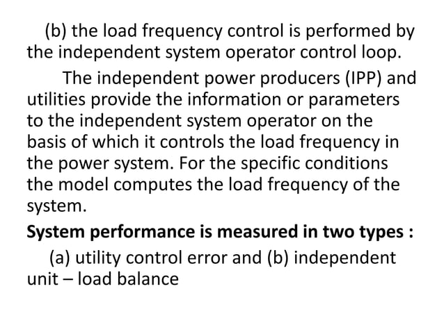 Load Frequency Control In A Deregulated Power System Ppt
