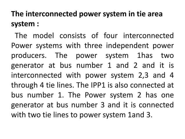 Load Frequency Control In A Deregulated Power System Ppt