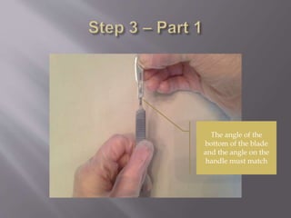Loading a dermaplaning blade to a handle | PPTX | Shaving | Personal Care