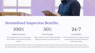 Loading bay inspection checklist with eAuditor Audits & Inspections | PDF