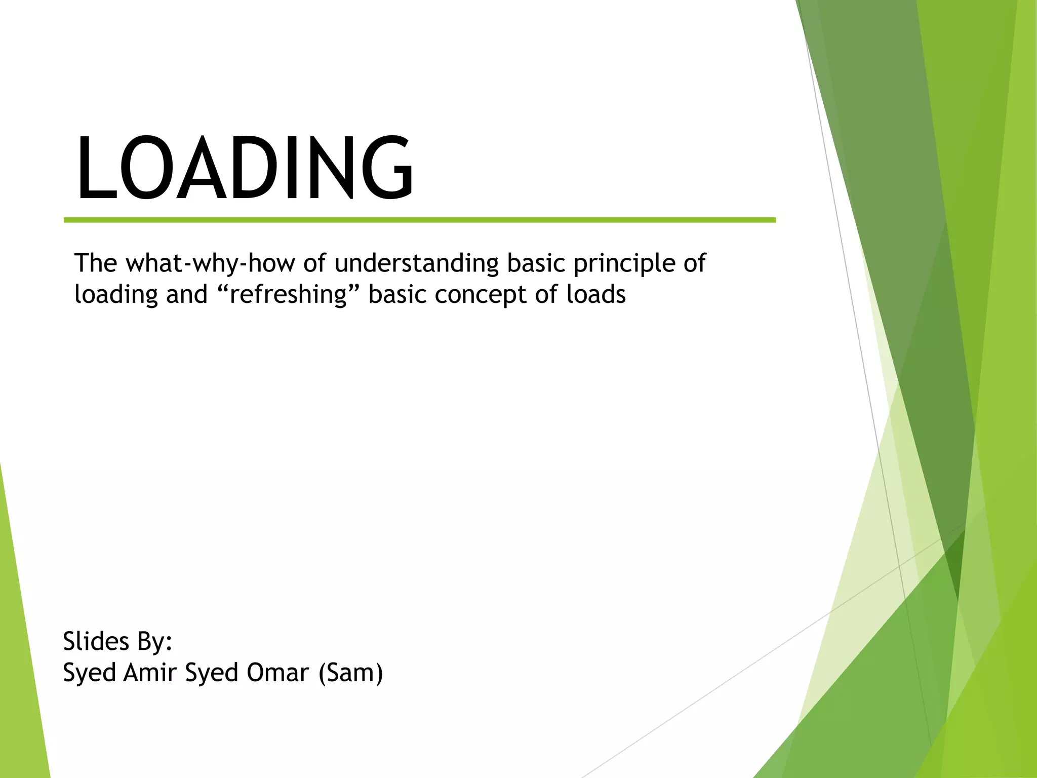 Loading Calculation - Pressure Vessel and Structural | PPTX