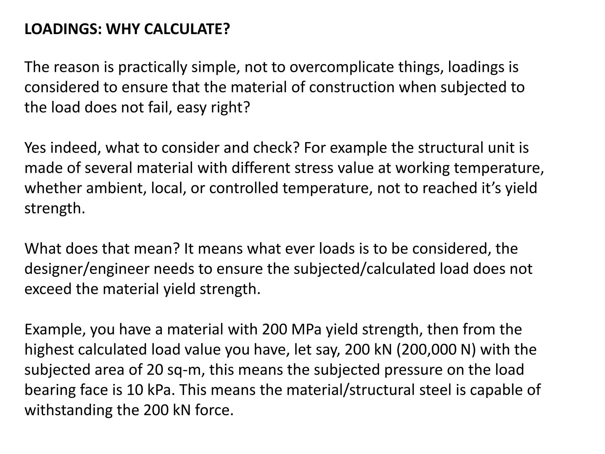 Loading Calculation - Pressure Vessel and Structural | PPTX